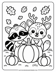 Fall Coloring Pages for Kids (5 Printable Pages) - Easy Coloring Pages ...