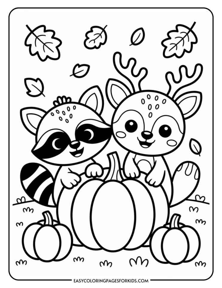 Fall Coloring Pages for Kids (5 Printable Pages) - Easy Coloring Pages ...