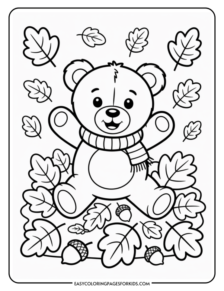 Fall Coloring Pages for Preschoolers (6 Free Printables) - Easy ...