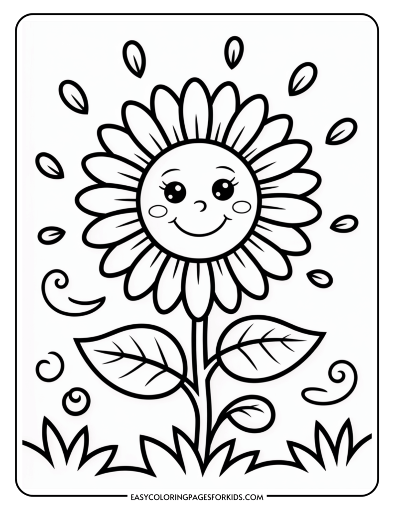 Fall Flowers Coloring Pages to Print and Color (10 Pages) - Easy ...