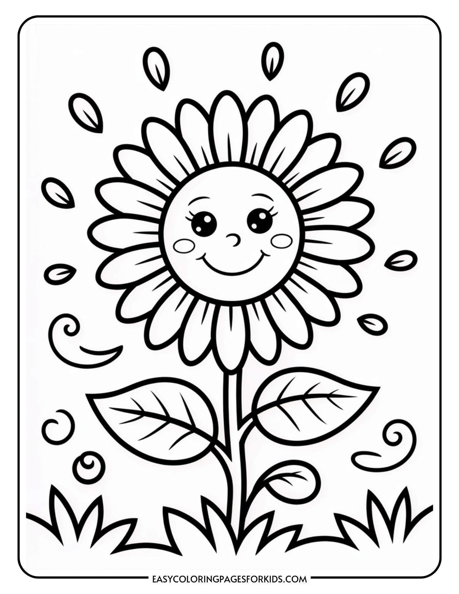 Fall Flowers Coloring Pages to Print and Color (10 Pages) - Easy ...