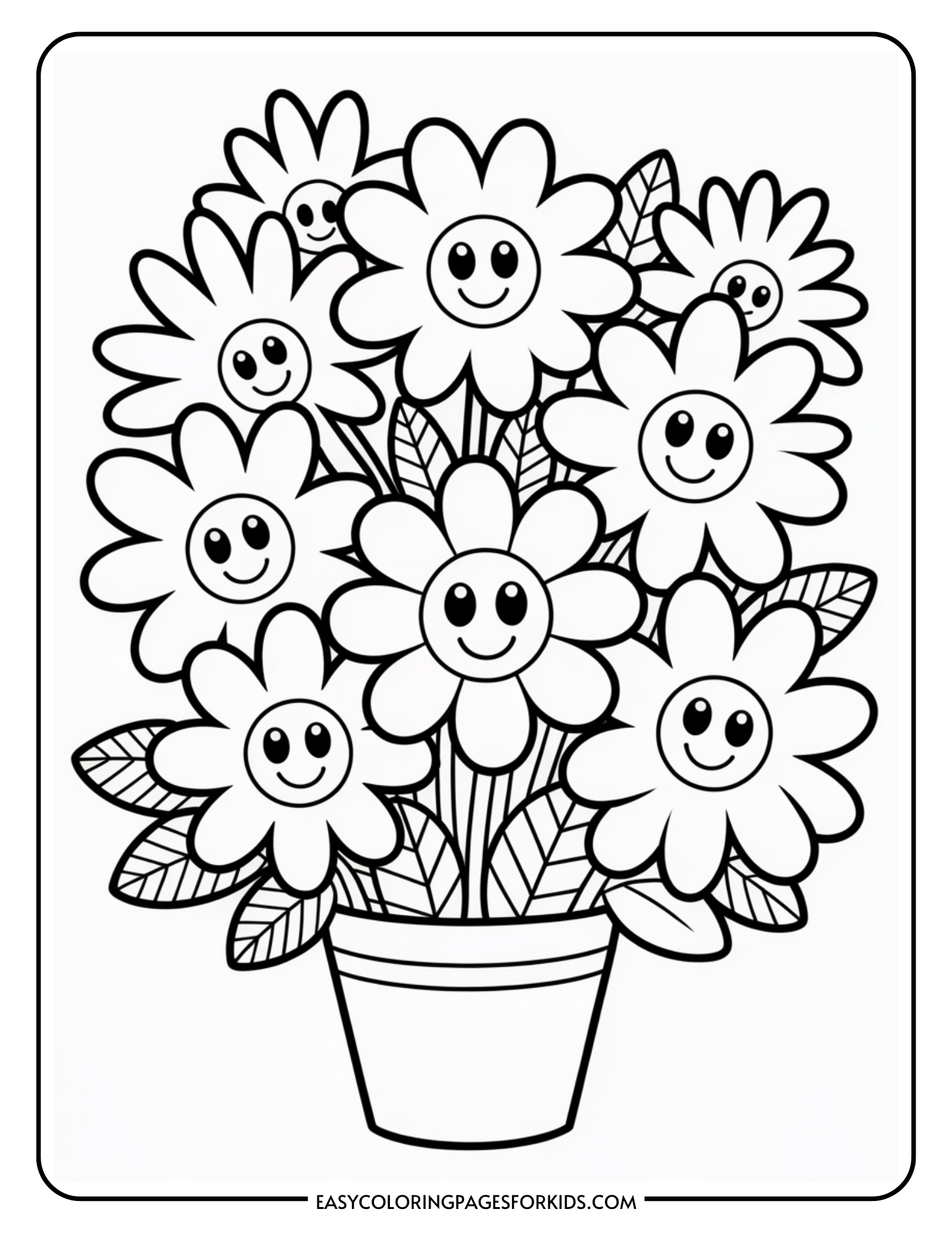 Fall Flowers Coloring Pages to Print and Color (10 Pages) - Easy ...