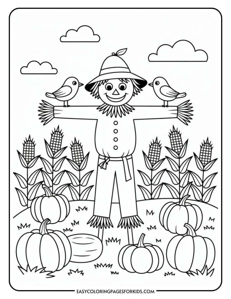 Fall Harvest Coloring Pages for Autumn Fun (6 Printable Pages) - Easy ...