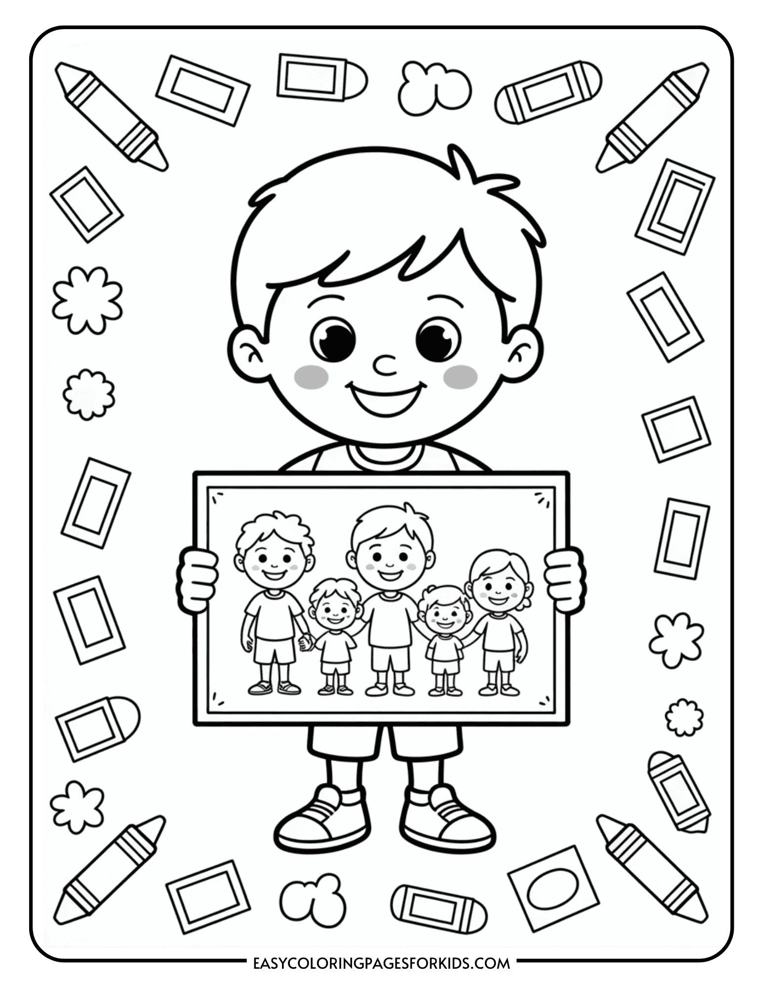 First Day of Kindergarten Coloring Page (5 Free PDF Pages) - Easy ...