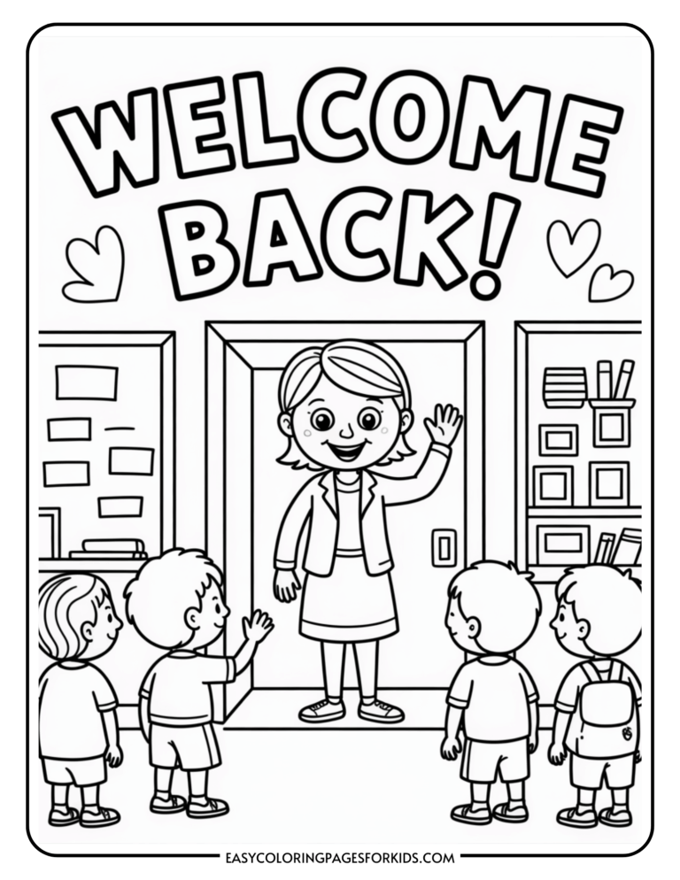 Free Printable Welcome Back to School Coloring Pages - Easy Coloring ...