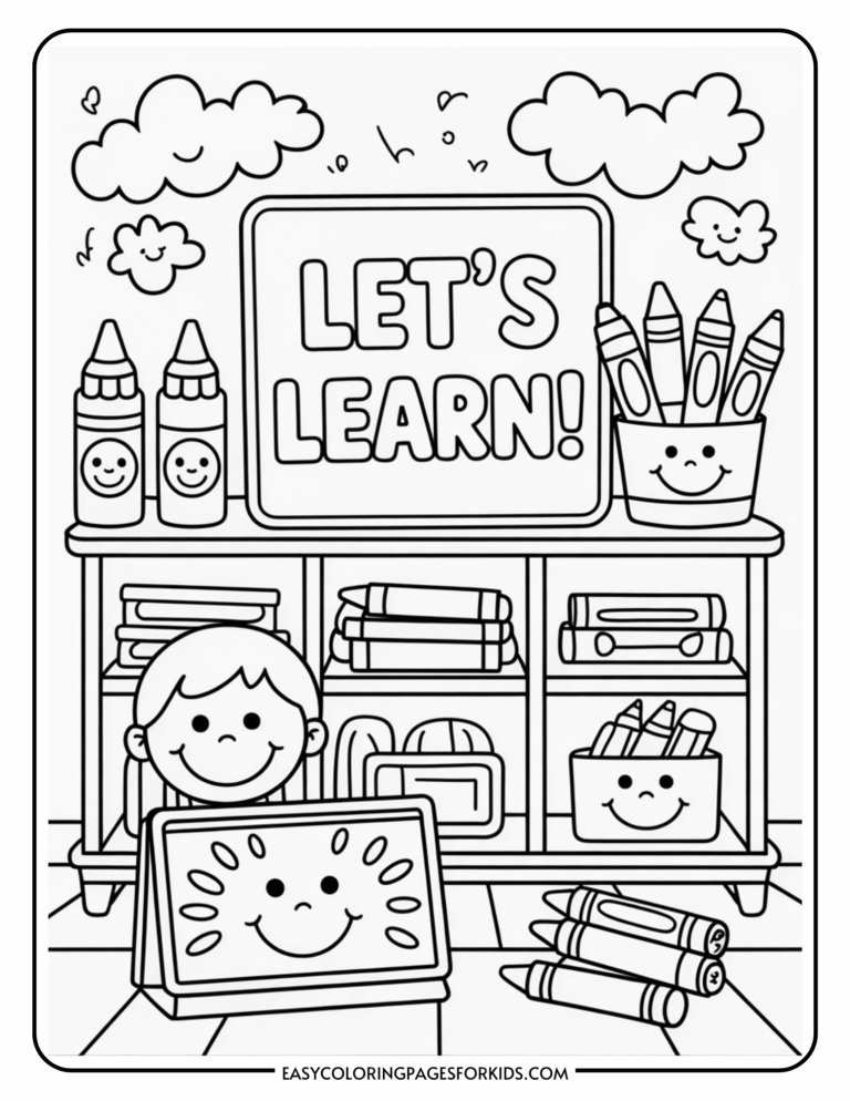 Free Printable Welcome Back to School Coloring Pages - Easy Coloring ...
