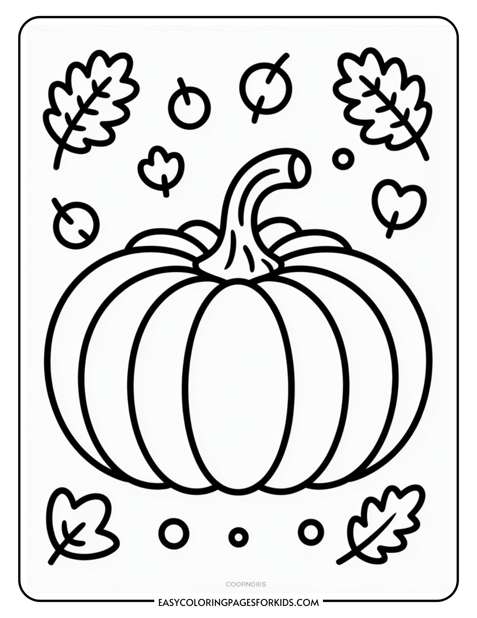 Pumpkin Fall Coloring Pages for Kids (6 PDF Pages) - Easy Coloring ...