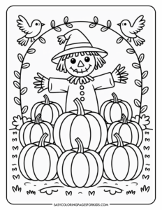 Pumpkin Fall Coloring Pages for Kids (6 PDF Pages) - Easy Coloring ...
