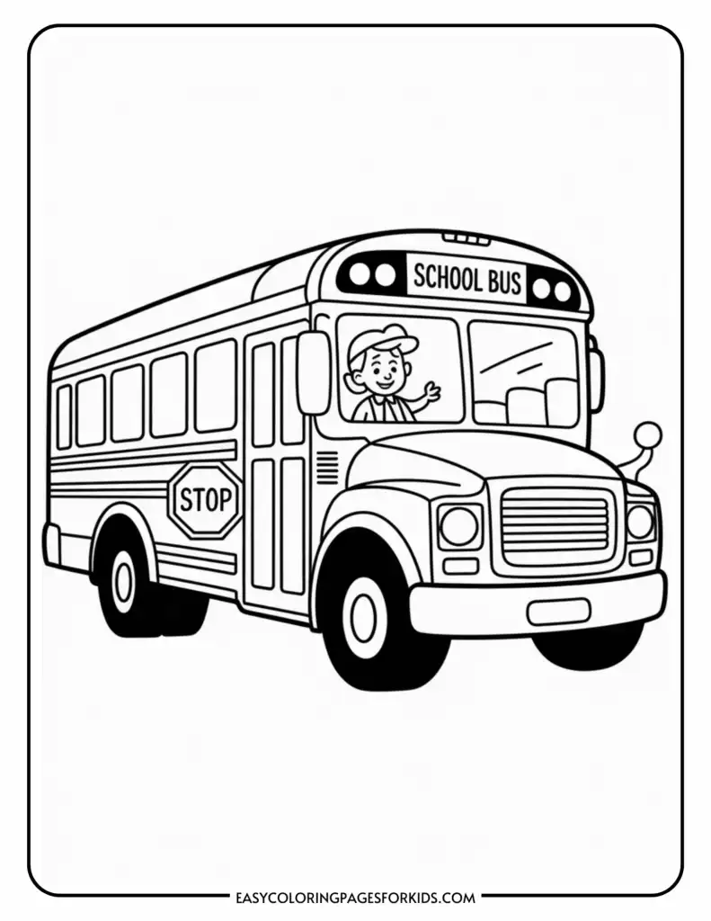 School Bus Coloring Pages for Kids (10 Free PDF Sheets) - Easy Coloring ...