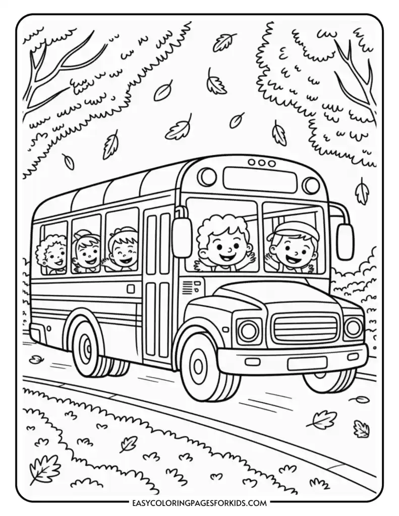 School Bus Coloring Pages for Kids (10 Free PDF Sheets) - Easy Coloring ...