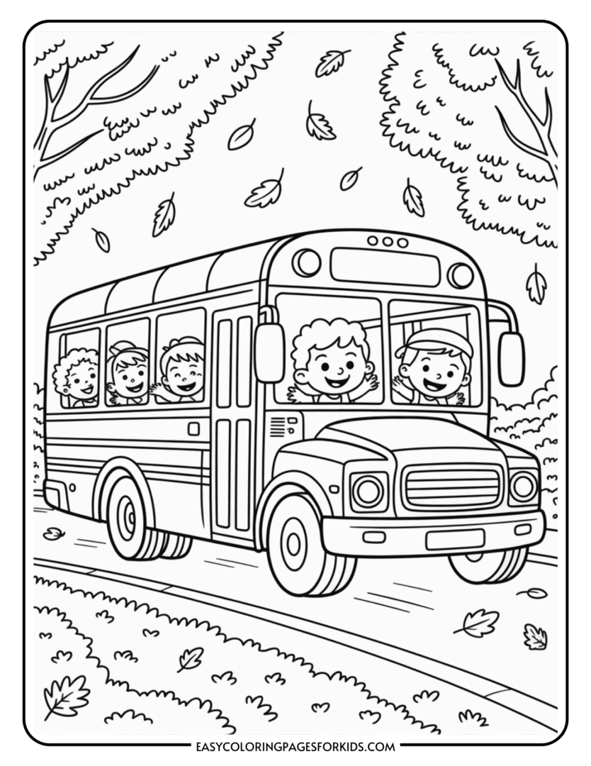 School Bus Coloring Pages for Kids (10 Free PDF Sheets) - Easy Coloring ...