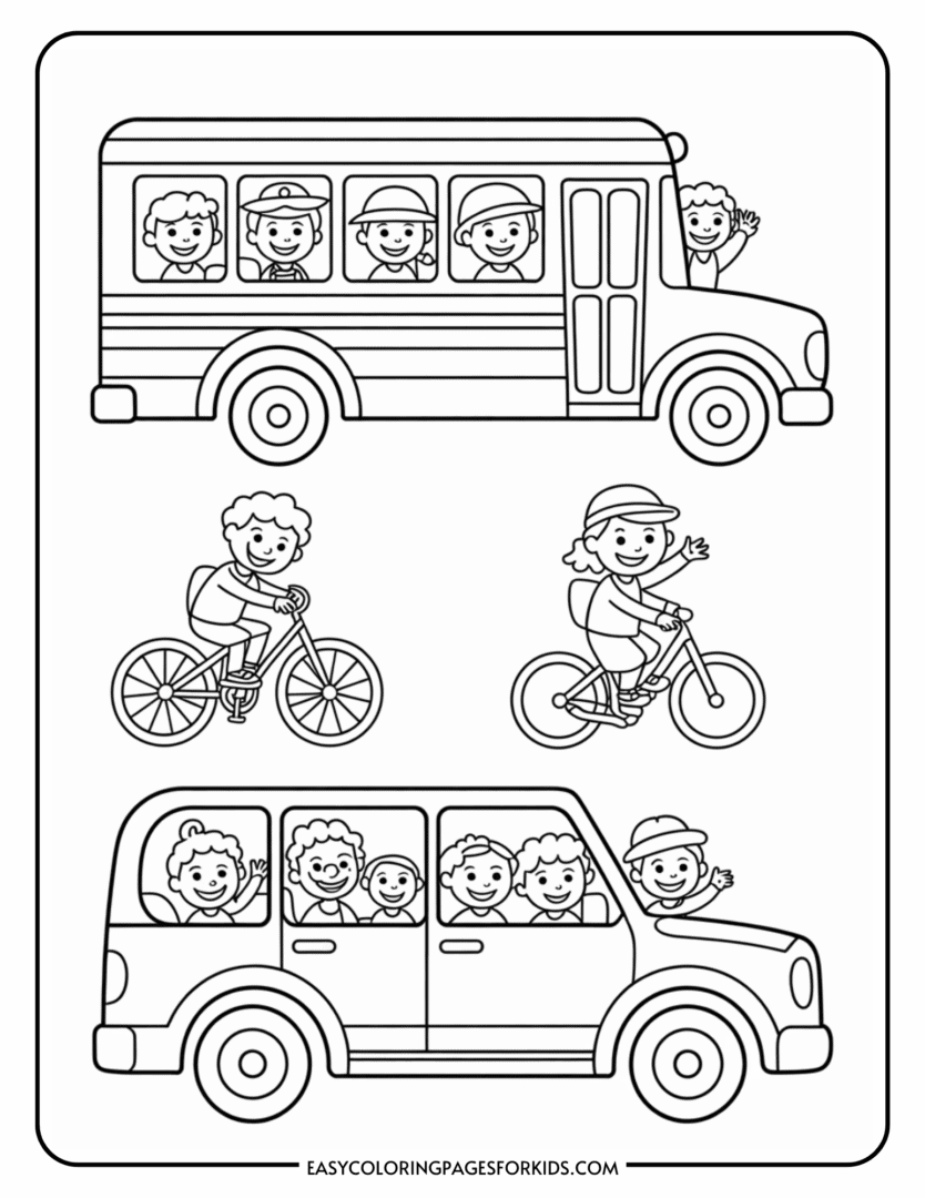 School Bus Coloring Pages for Kids (10 Free PDF Sheets) - Easy Coloring ...