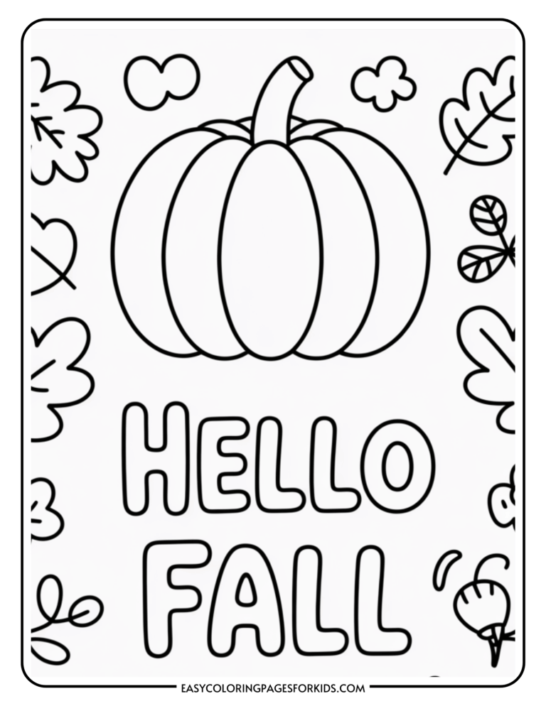 Welcome Fall Coloring Pages (6 Free Printables) - Easy Coloring Pages ...