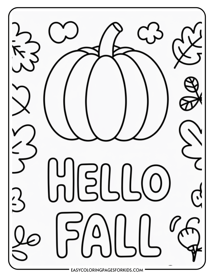 Welcome Fall Coloring Pages (6 Free Printables) - Easy Coloring Pages ...