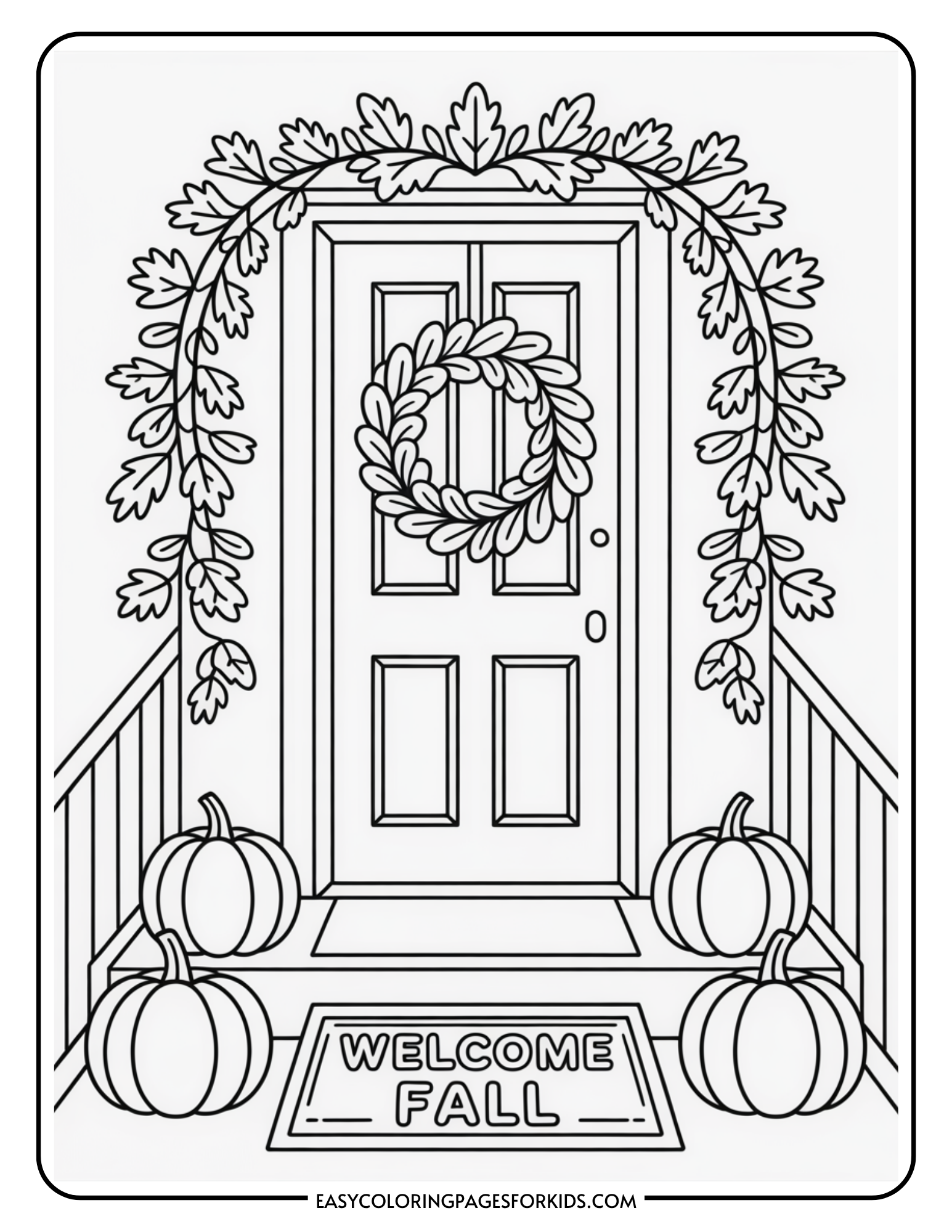 Welcome Fall Coloring Pages (6 Free Printables) - Easy Coloring Pages ...