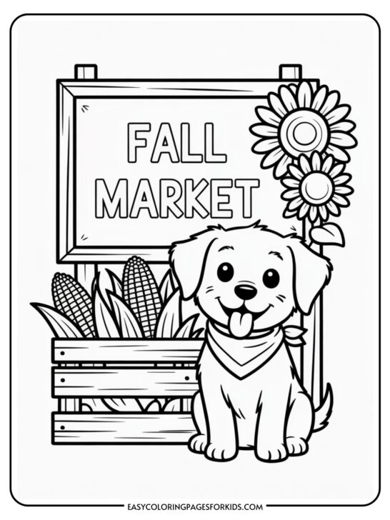 Farmers Market Coloring Pages for Kids (8 Printable PDFs) - Easy ...