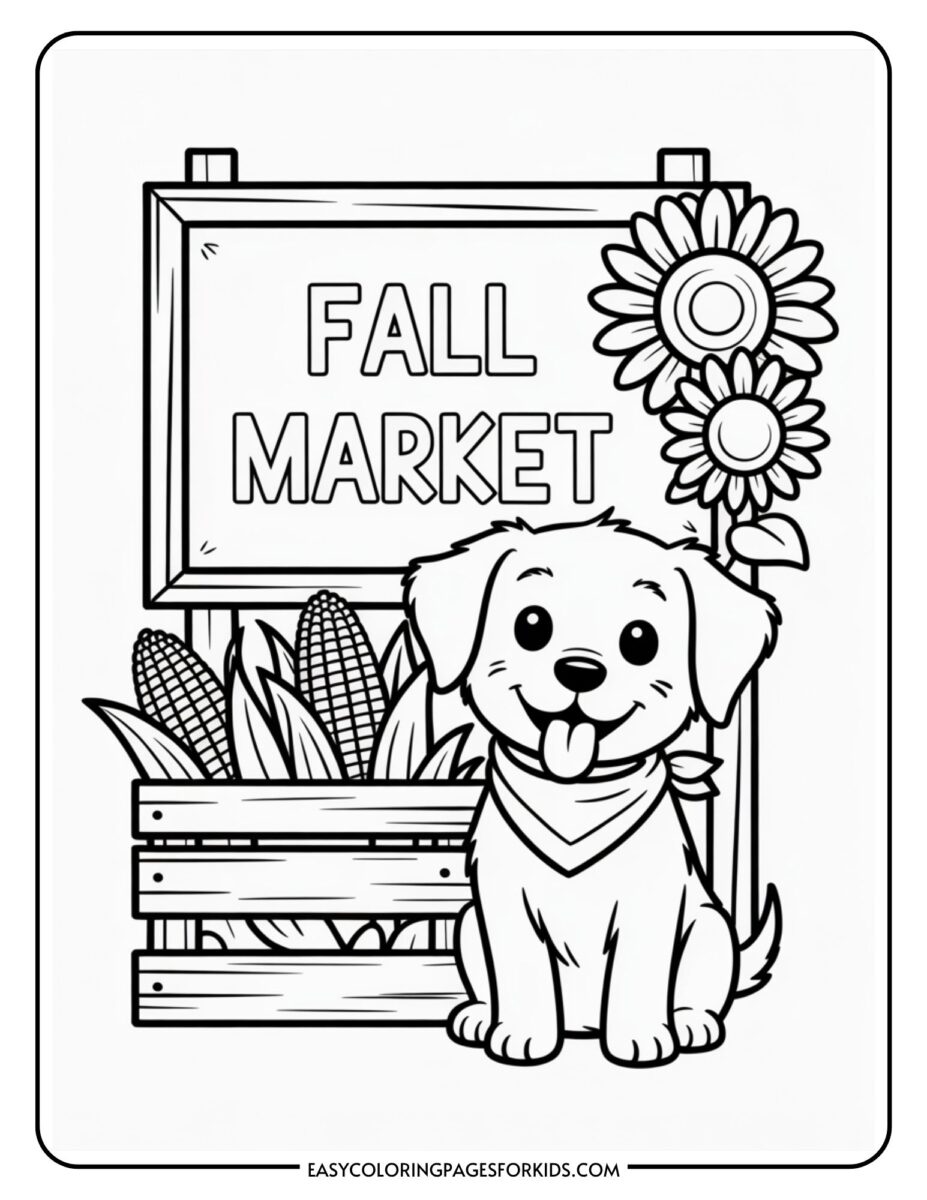 Farmers Market Coloring Pages for Kids (8 Printable PDFs) - Easy ...