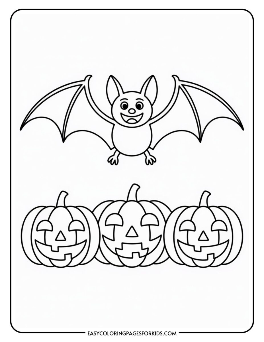 Halloween Coloring Pages for Preschoolers (4 Free Pages) - Easy ...
