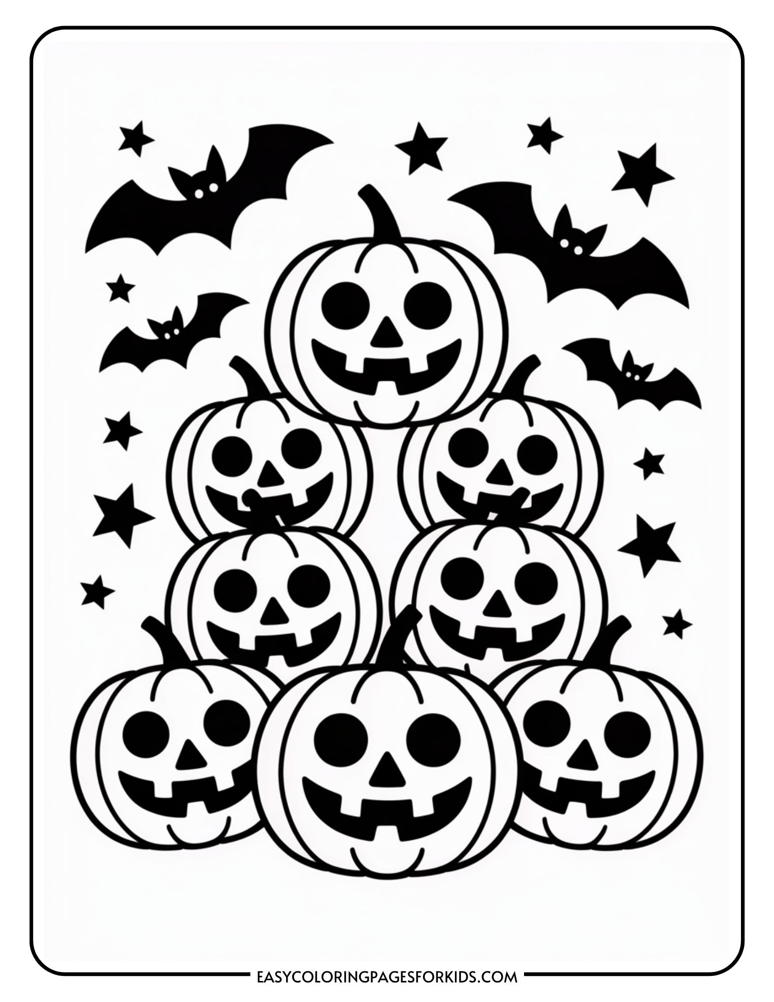 Halloween Pumpkin Coloring Pages for Kids (5 Printables) - Easy ...