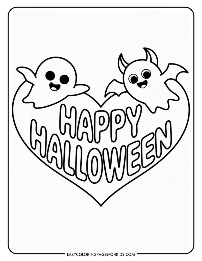 Happy Halloween Color Page (6 Free Printables) - Easy Coloring Pages ...