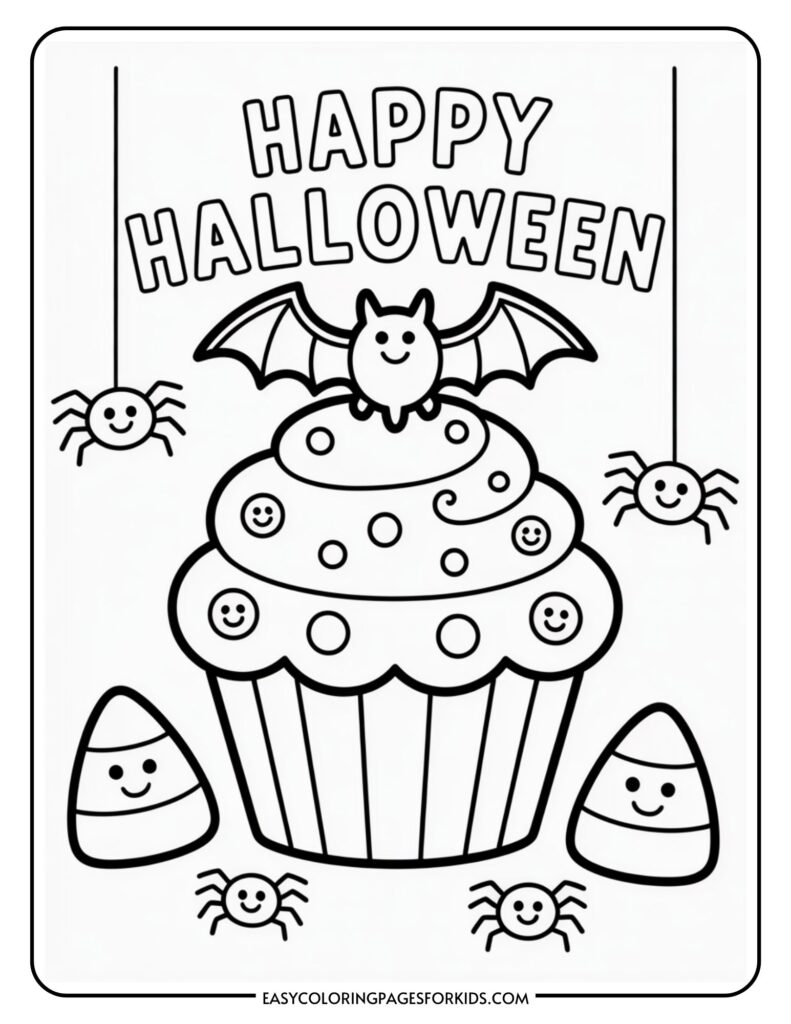 Happy Halloween Color Page (6 Free Printables) - Easy Coloring Pages ...