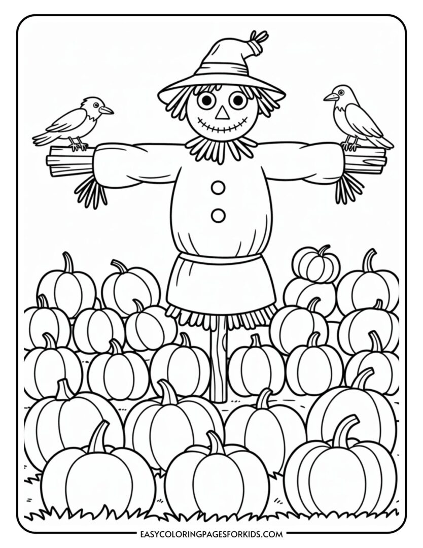 The Best Pumpkin Patch Coloring Pages (5 Printables) - Easy Coloring ...