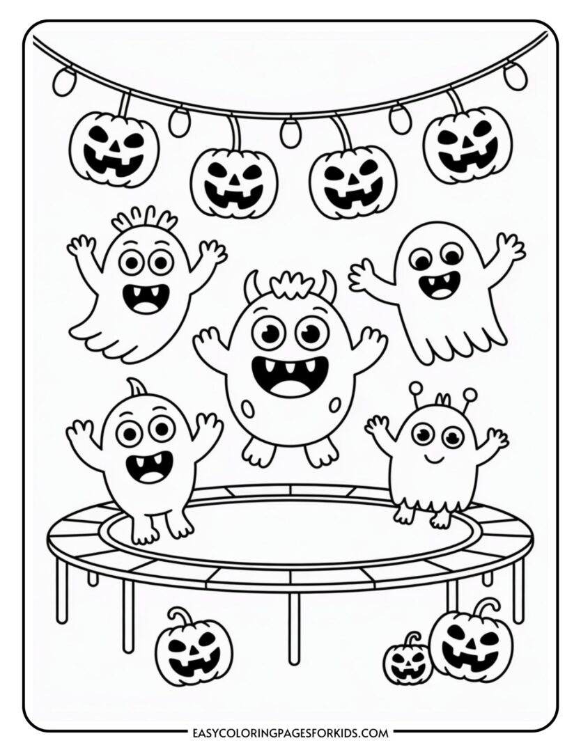 Spooky Cute Halloween Coloring Pages for Kids (7 Printables) - Easy ...