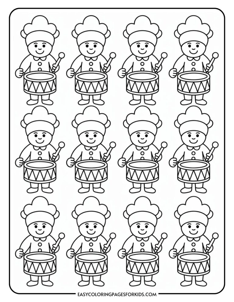 12 Days Of Christmas Coloring Pages (13 Coloring Sheets) - Easy ...