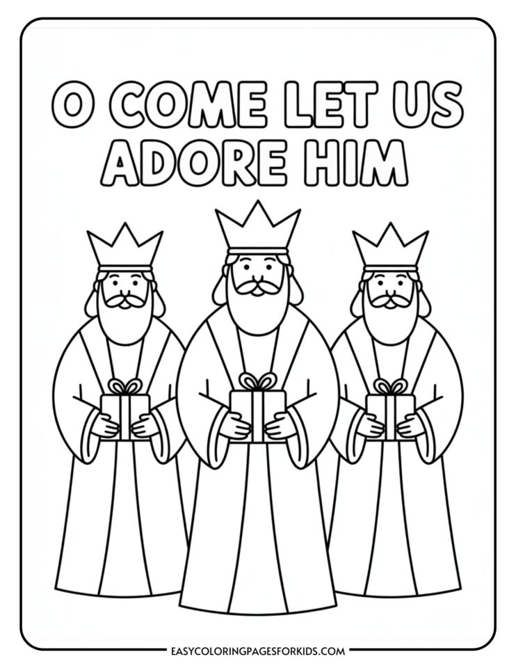 Christian Christmas Coloring Pages (11 Sheets To Color) - Easy Coloring ...