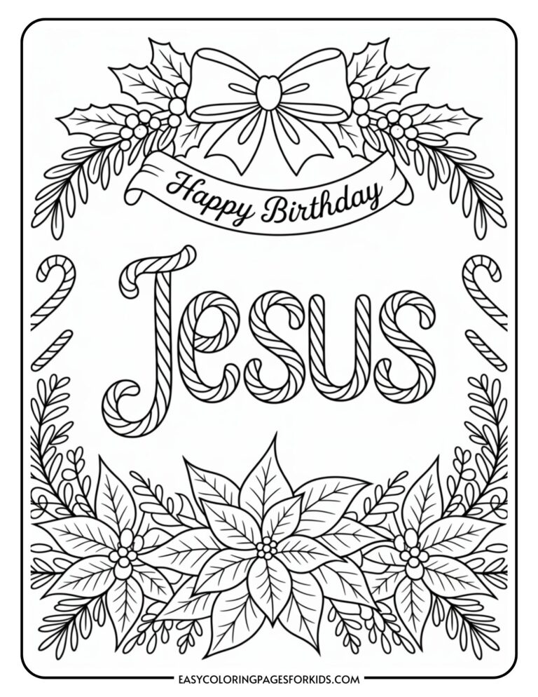 Christian Christmas Coloring Pages (11 Sheets To Color) - Easy Coloring ...
