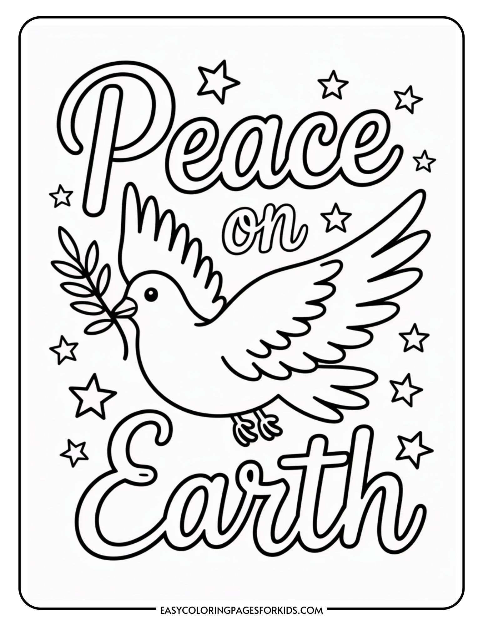 Easy Christian Christmas Coloring Pages
