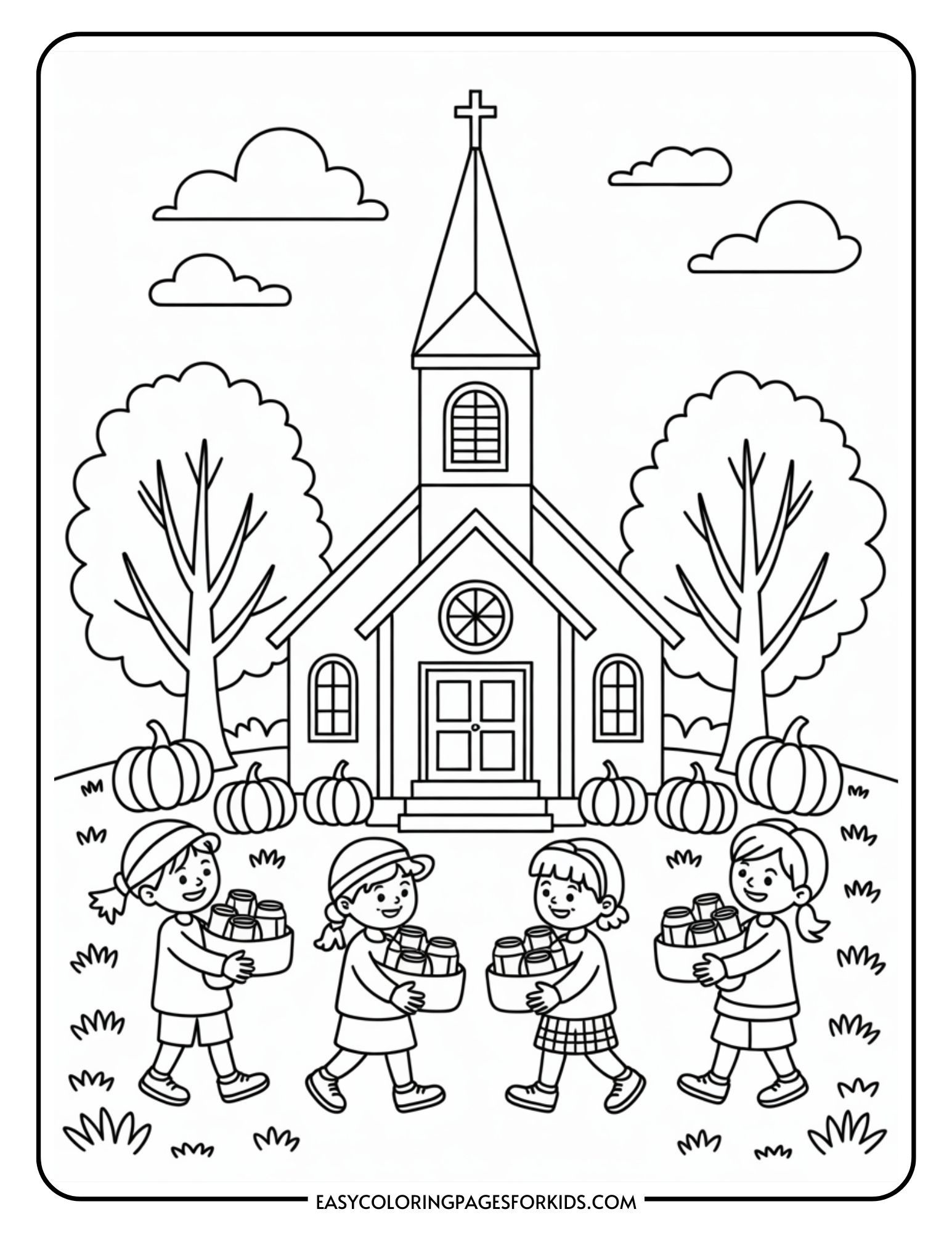 Christian Thanksgiving Coloring Pages (8 Coloring Sheets) - Easy ...