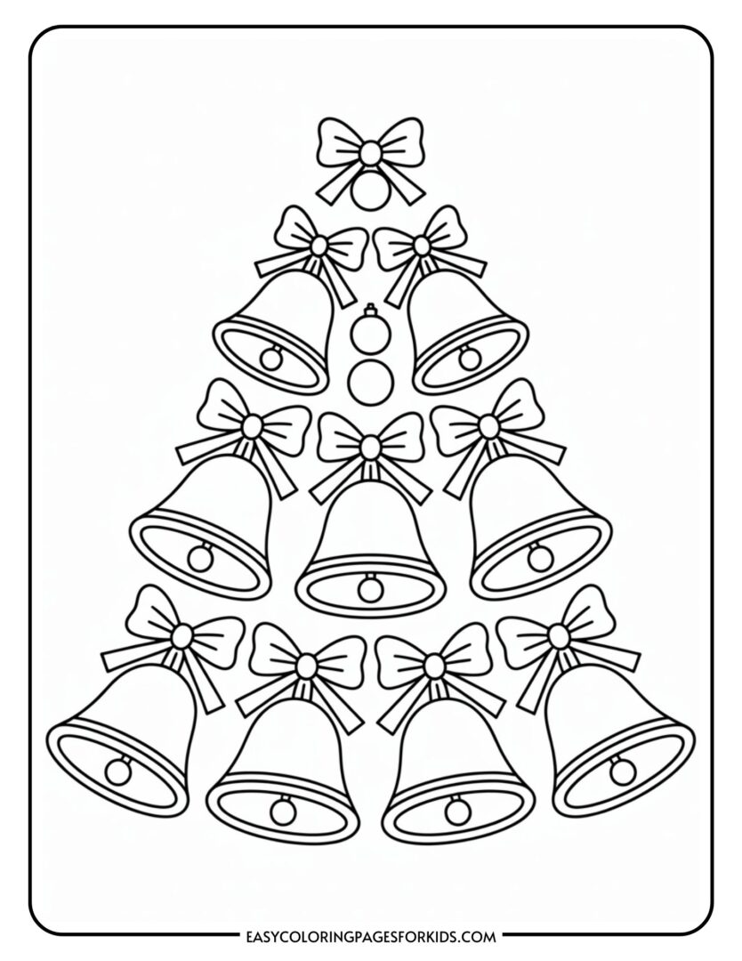 Christmas Bells Coloring Pages (8 Printable Pages) - Easy Coloring ...