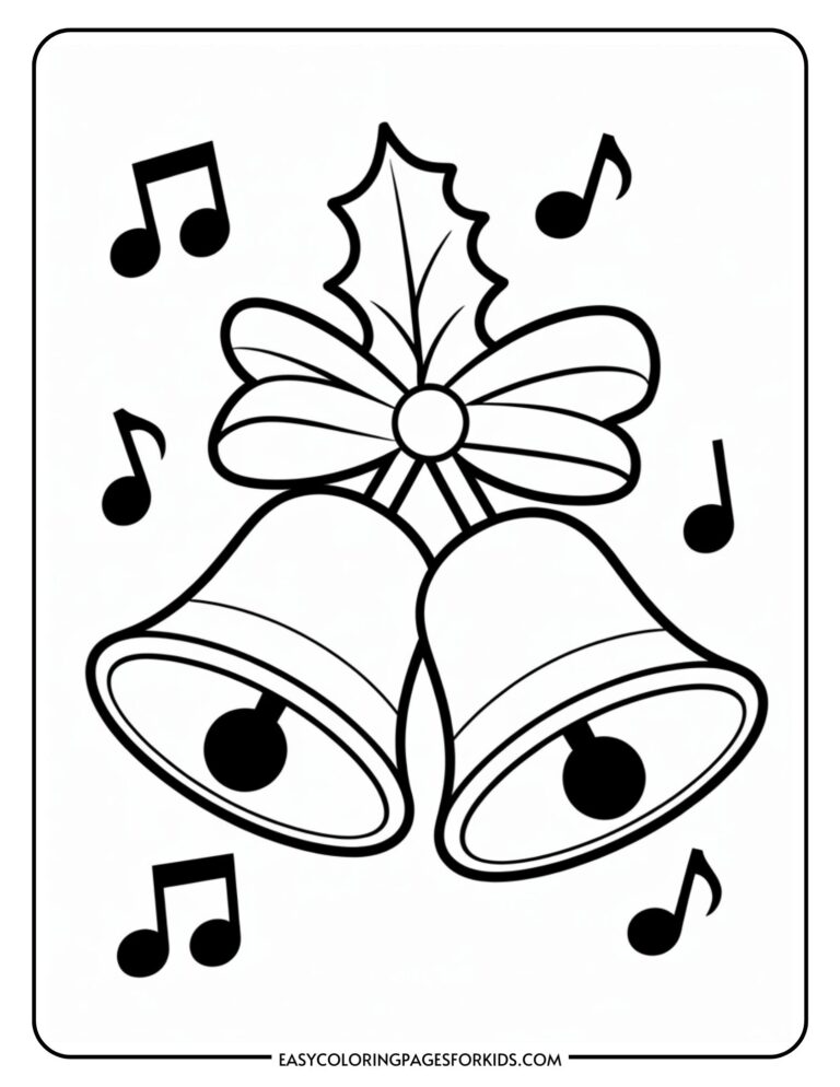 Christmas Bells Coloring Pages (8 Printable Pages) - Easy Coloring ...