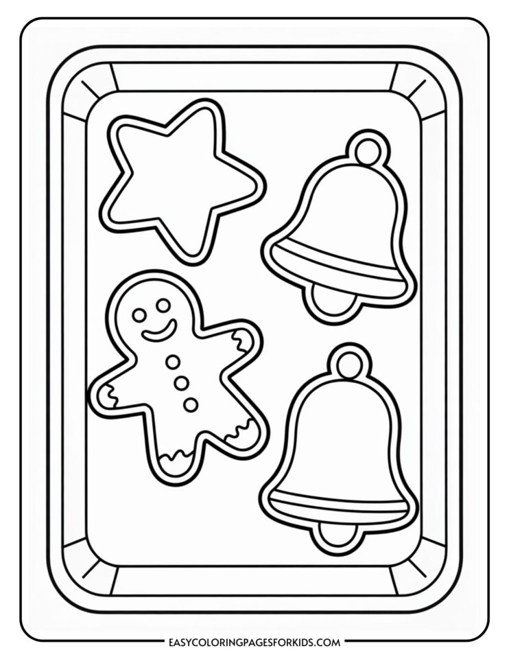 Christmas Cookie Coloring Pages (13 Printable PDF Pages) - Easy ...