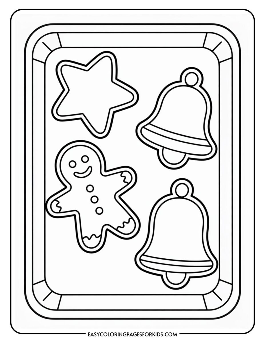 Christmas Cookie Coloring Pages (13 Printable PDF Pages) - Easy ...