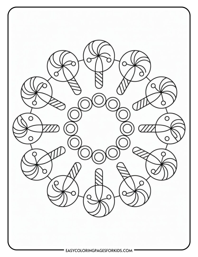 Christmas Mandala Coloring Pages (8 Pages To Color) - Easy Coloring ...