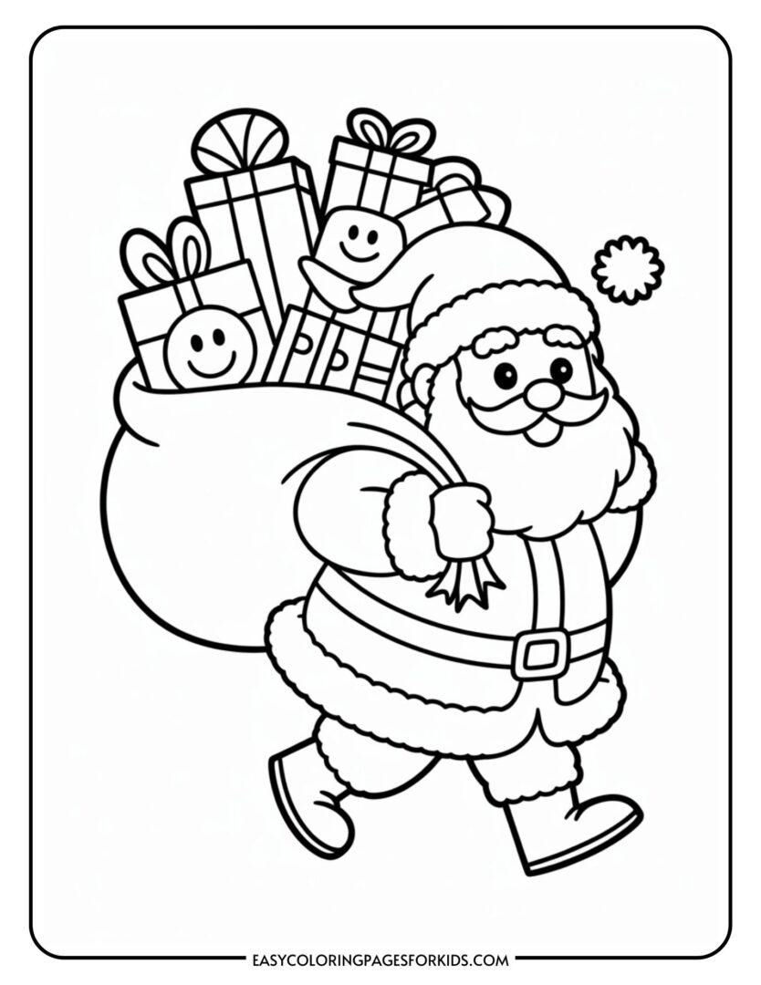 Christmas Present Coloring Page (8 Sheets To Color) - Easy Coloring ...