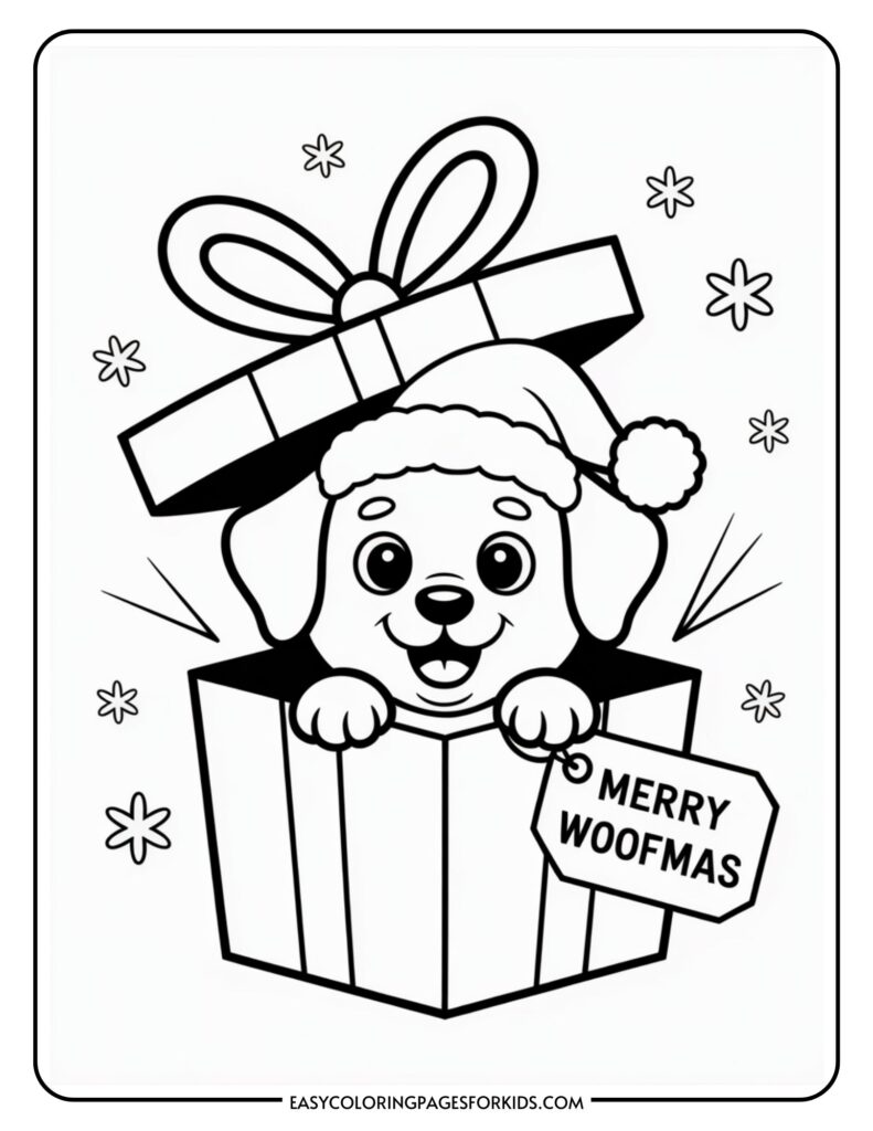 Christmas Present Coloring Page (8 Sheets To Color) - Easy Coloring ...