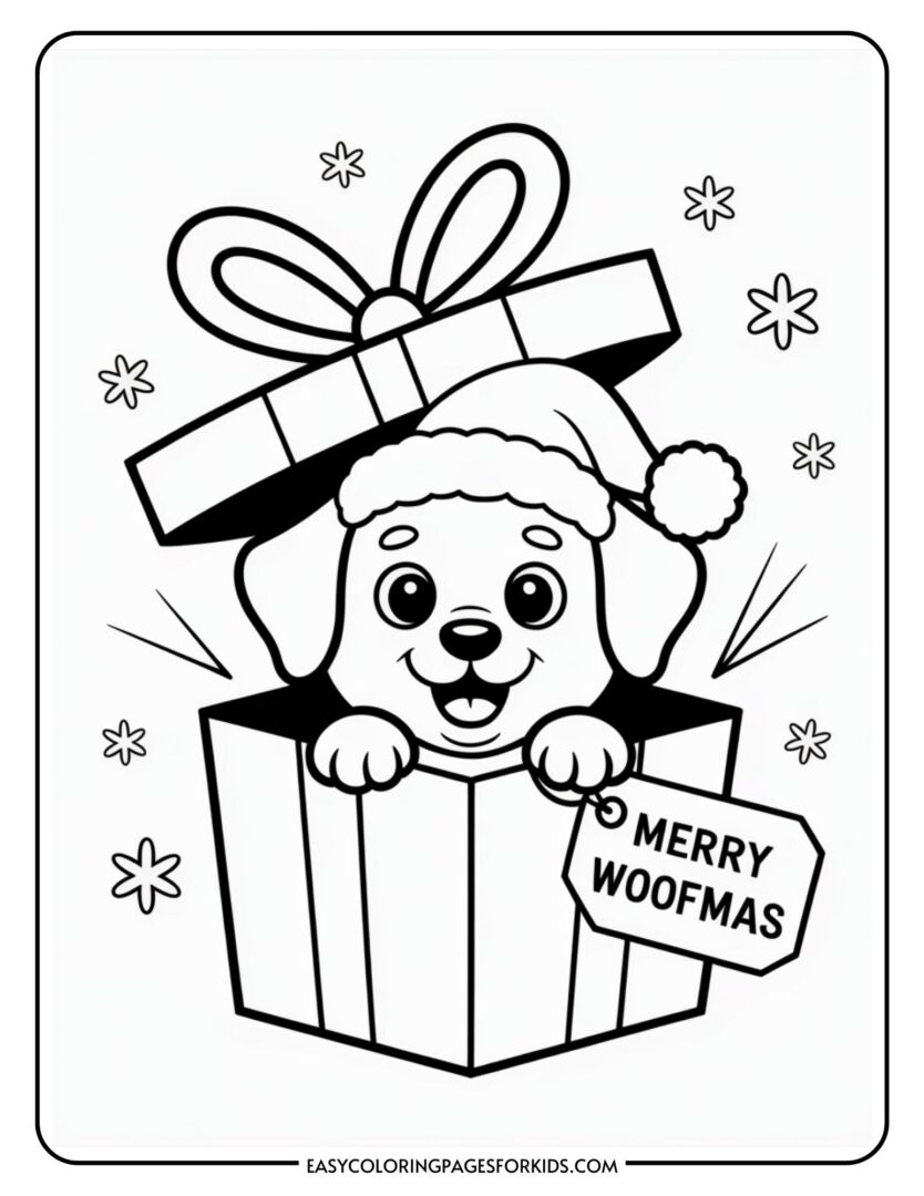 Christmas Present Coloring Page (8 Sheets To Color) - Easy Coloring ...