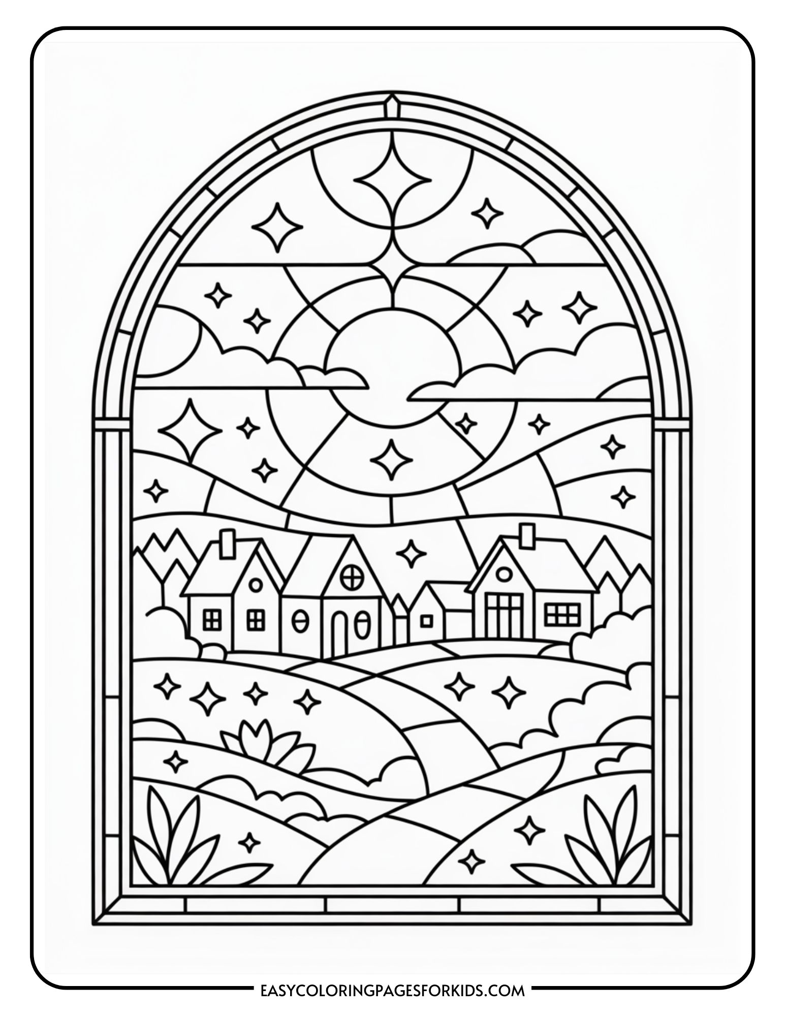 Christmas Stained Glass Coloring Pages (11 Pages To Color) - Easy ...