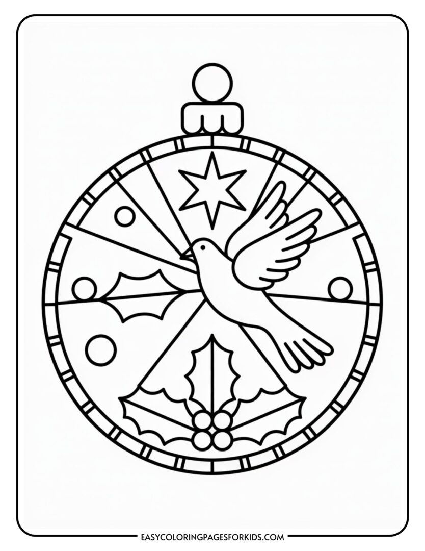 Christmas Stained Glass Coloring Pages (11 Pages To Color) - Easy ...