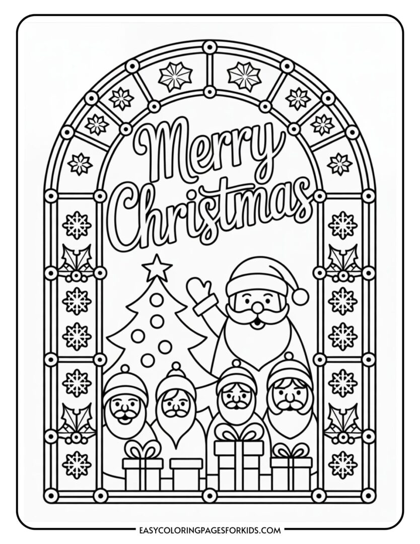 Christmas Stained Glass Coloring Pages (11 Pages To Color) - Easy ...