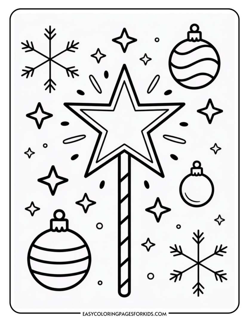 Christmas Star Coloring Page (8 Sheets To Color) - Easy Coloring Pages ...