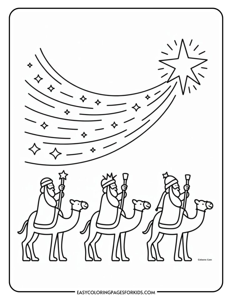 Christmas Star Coloring Page (8 Sheets To Color) - Easy Coloring Pages ...