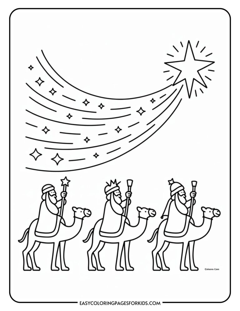 Christmas Star Coloring Page (8 Sheets To Color) - Easy Coloring Pages ...