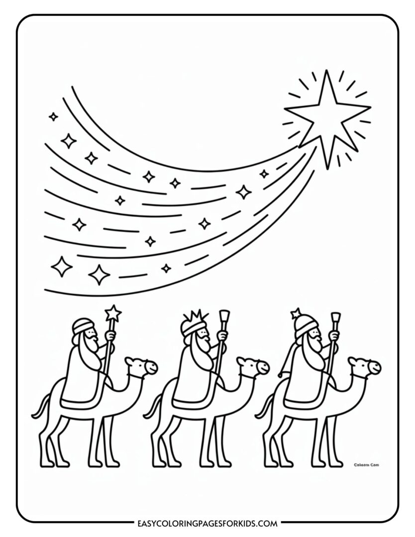 Christmas Star Coloring Page (8 Sheets To Color) - Easy Coloring Pages ...
