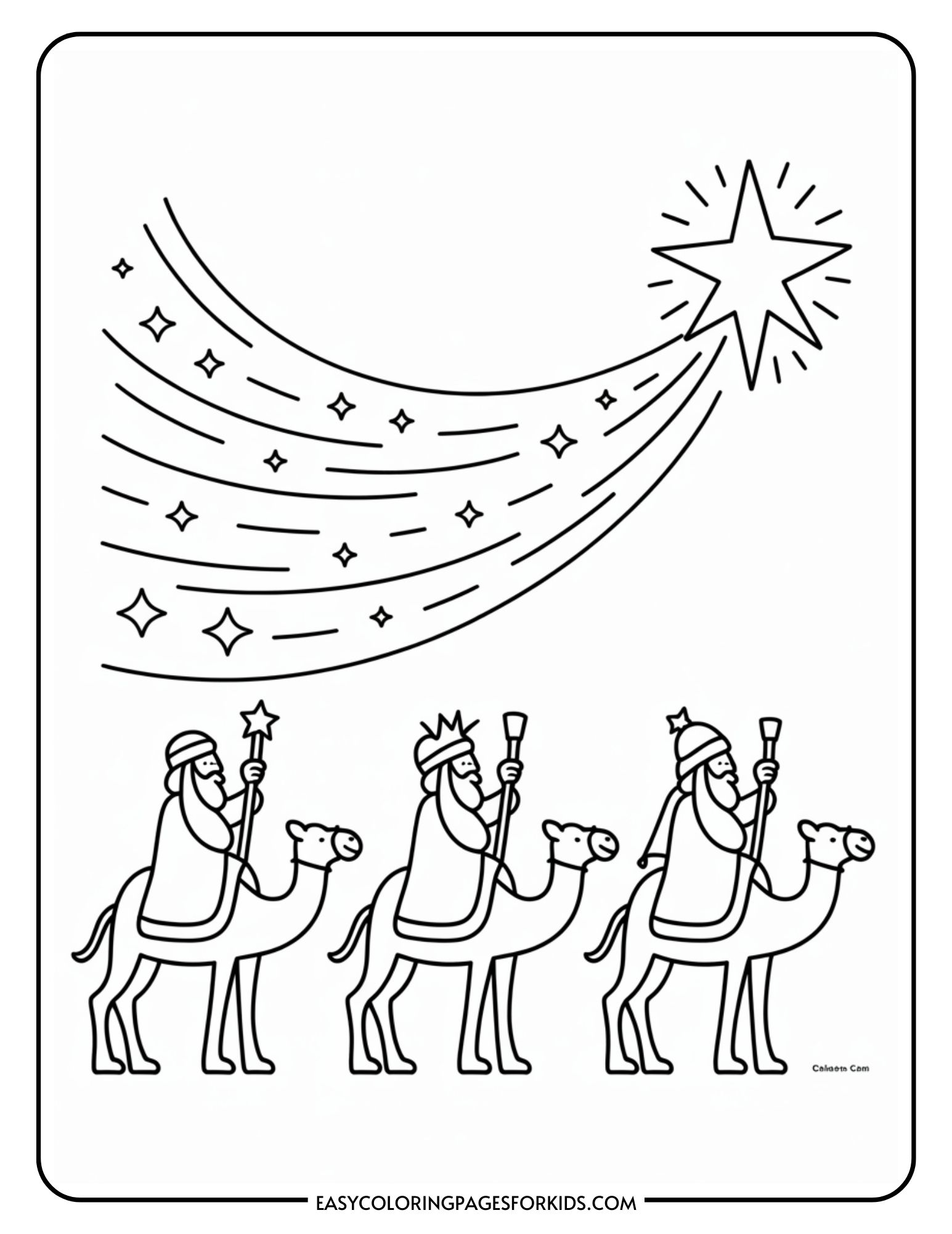 Christmas Star Coloring Page (8 Sheets To Color) - Easy Coloring Pages ...