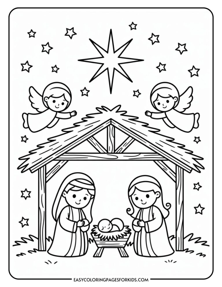 Christmas Star Coloring Page (8 Sheets To Color) - Easy Coloring Pages ...