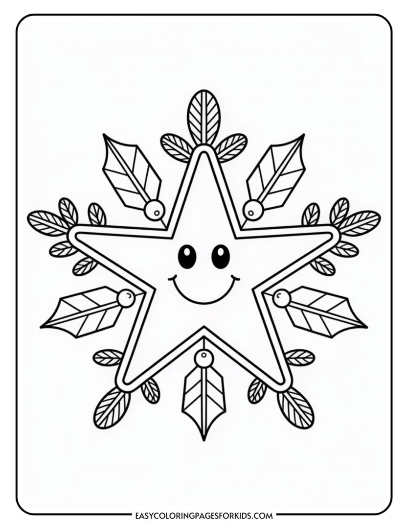 Christmas Star Coloring Page (8 Sheets To Color) - Easy Coloring Pages ...
